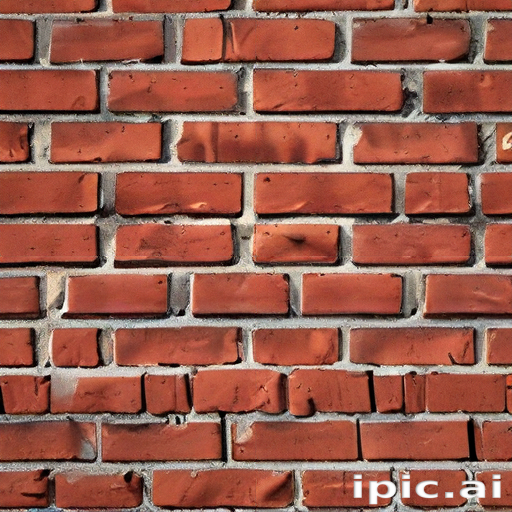 Textured Red Brick Wall with Distinctive Patterns and Variations in Color