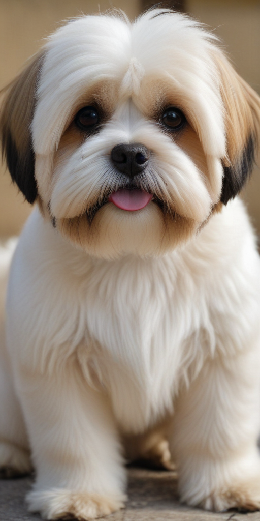 A Cute Fluffy Dog with Adorable Features and Playful Expression.