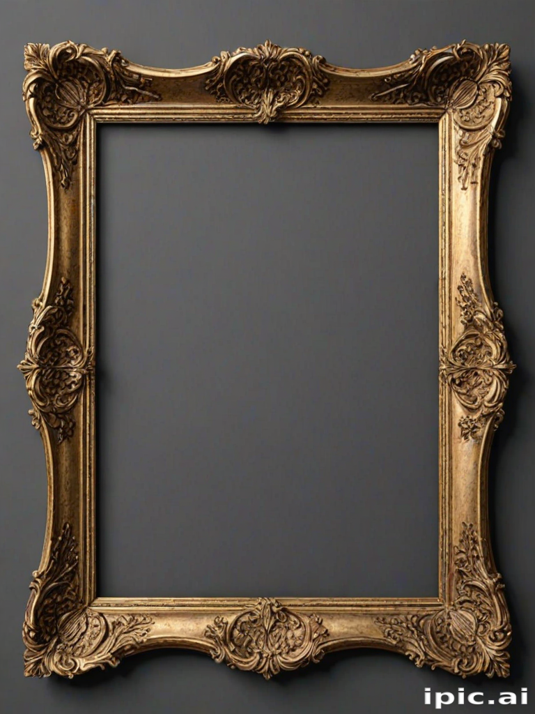 Elegantly Designed Vintage Picture Frame Ready for Your Favorite Artwork