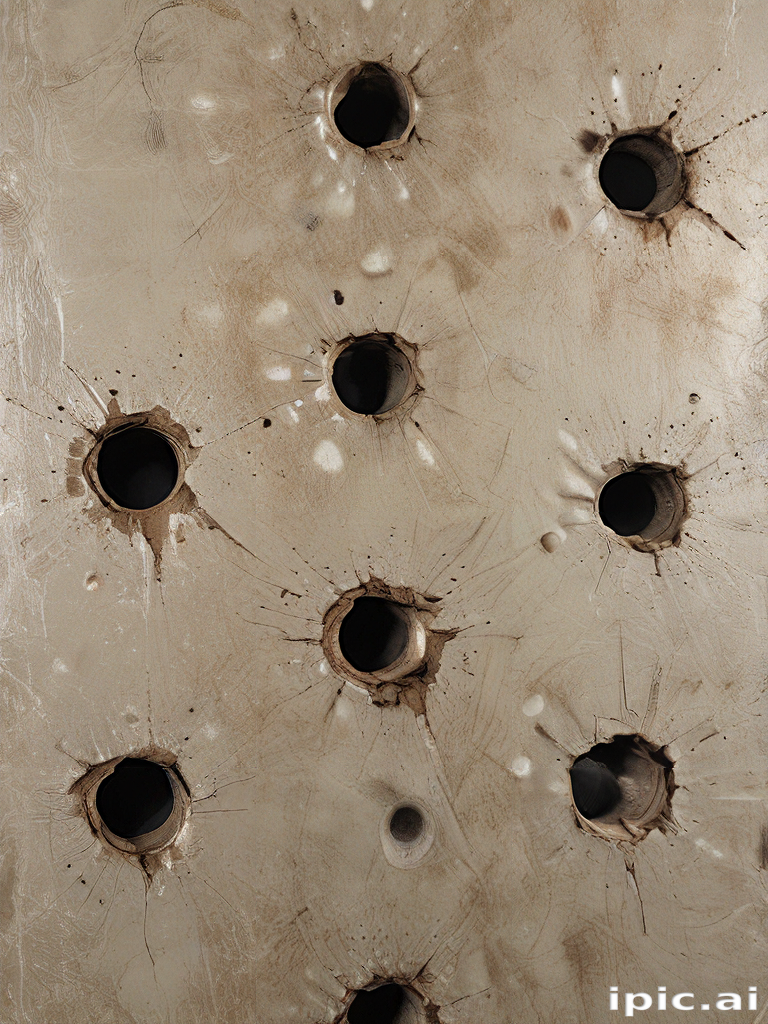 Intricate Patterns of Holes on a Textured Surface with Unique Depth