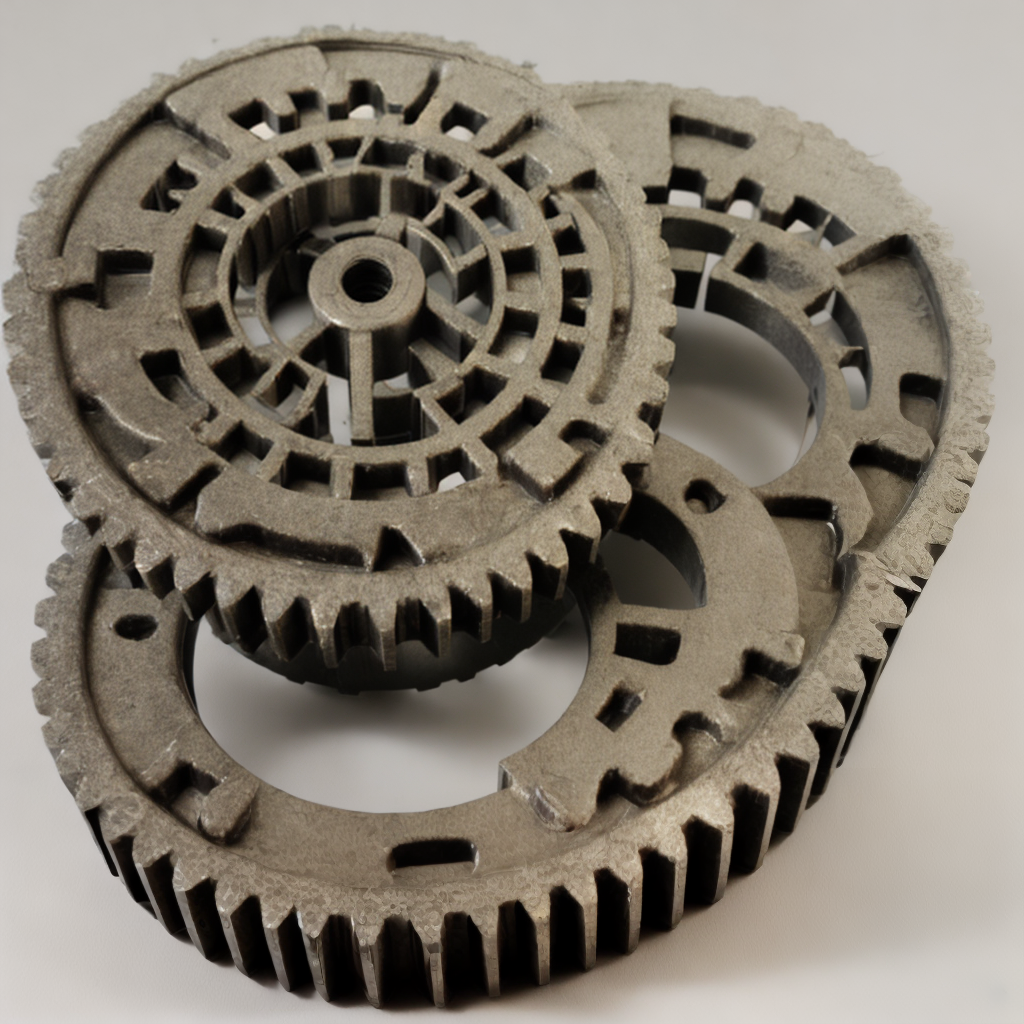 2 or 3 different sized cogwheels or gears like the impossible staricase ...