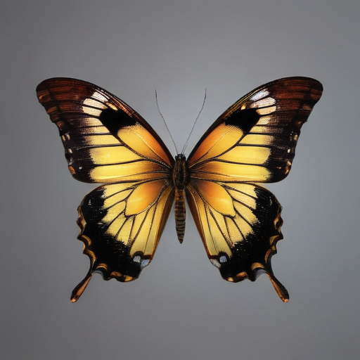 Vibrant Monarch Butterfly Displaying Striking Yellow and Black Wing ...