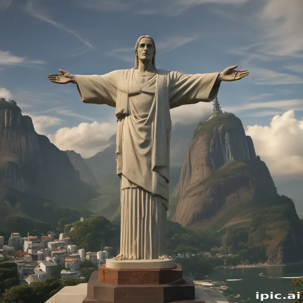 Christ the Redeemer Statue Overlooking Rio de Janeiro's Scenic Landscape