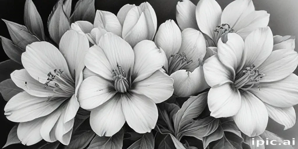 Elegant Arrangement of Monochromatic Flowers Showcasing Delicate Petals ...