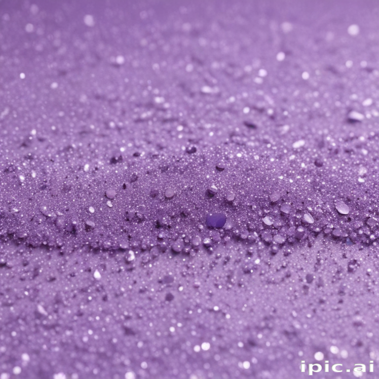 Close-Up of Purple Surface with Sparkling Drops and Fine Texture