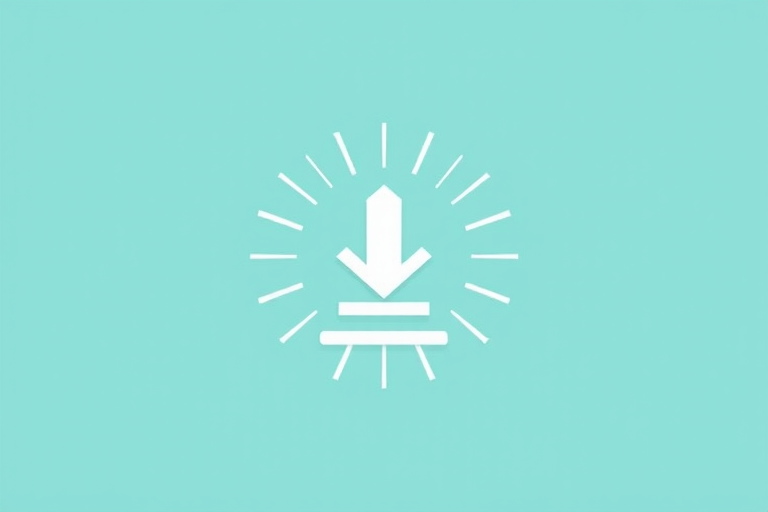 Symbolic Representation of Downloading Files with Radiating Lines Around It