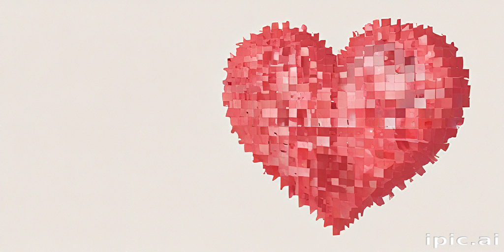 Colorful Pixelated Heart Artwork Symbolizing Love and Affection in ...