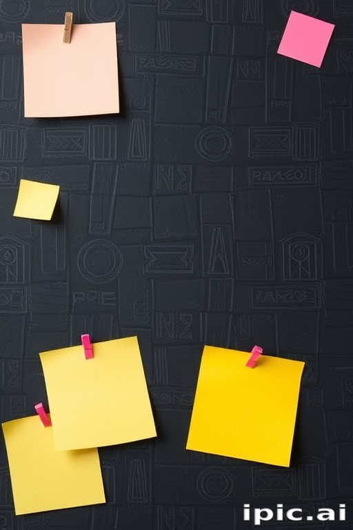 Colorful Sticky Notes Displayed on a Dark Textured Background for ...