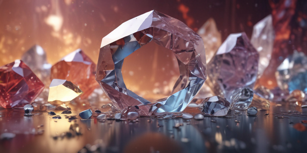 Glittering Gems and Sparkling Crystals Reflecting Light in a Stunning ...