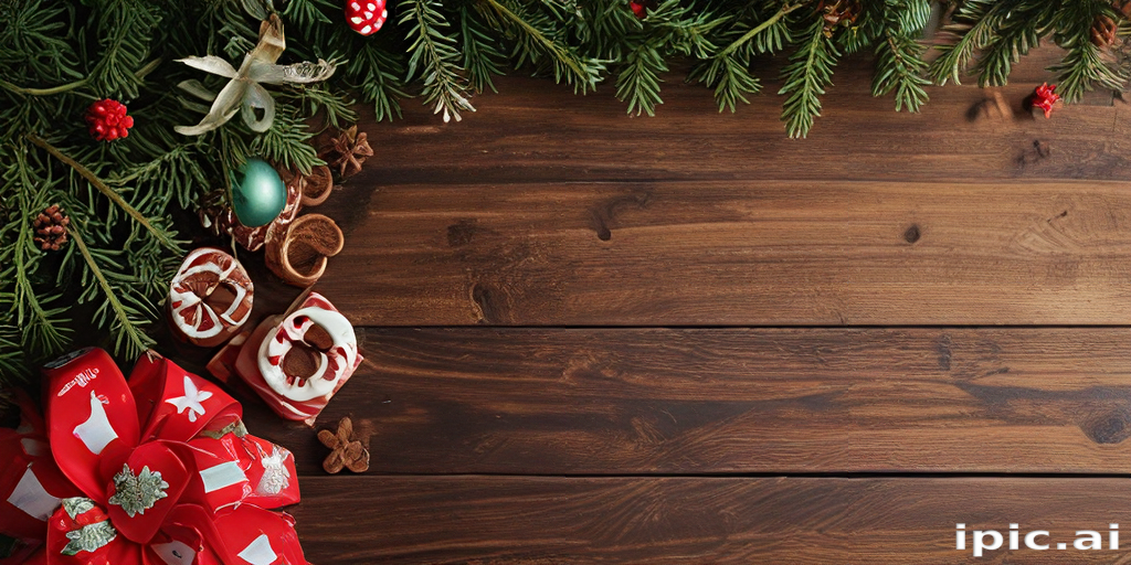 Festive Holiday Decor Featuring Ornaments, Treats, and Lush Greenery on ...