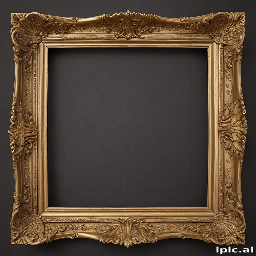 Elegant Gold Frame Ready to Showcase a Beautiful Artwork or Photo