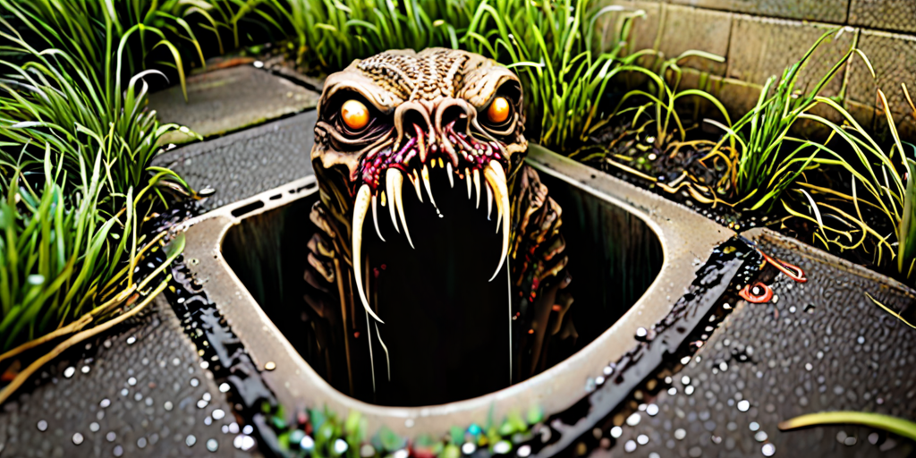 horrorfying sewer creature