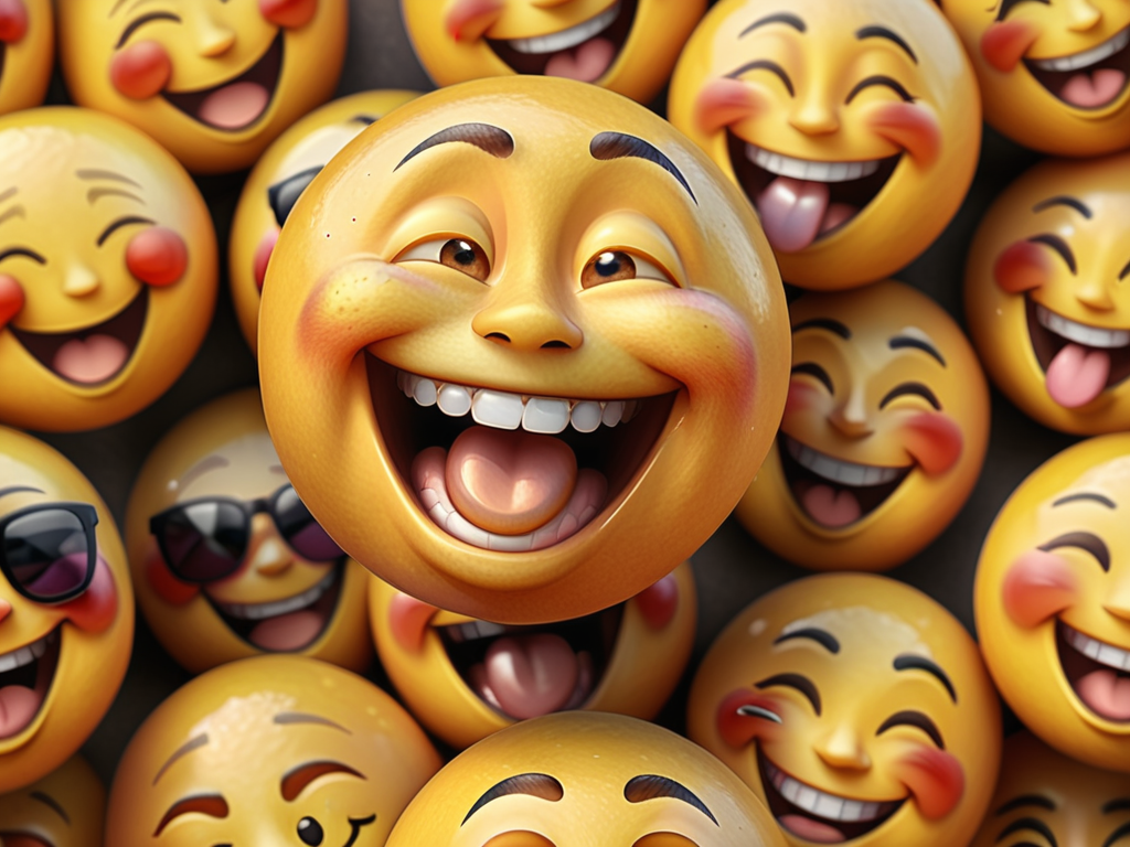 Joyful Collection of Colorful Emoji Faces Celebrating Happiness and Fun ...