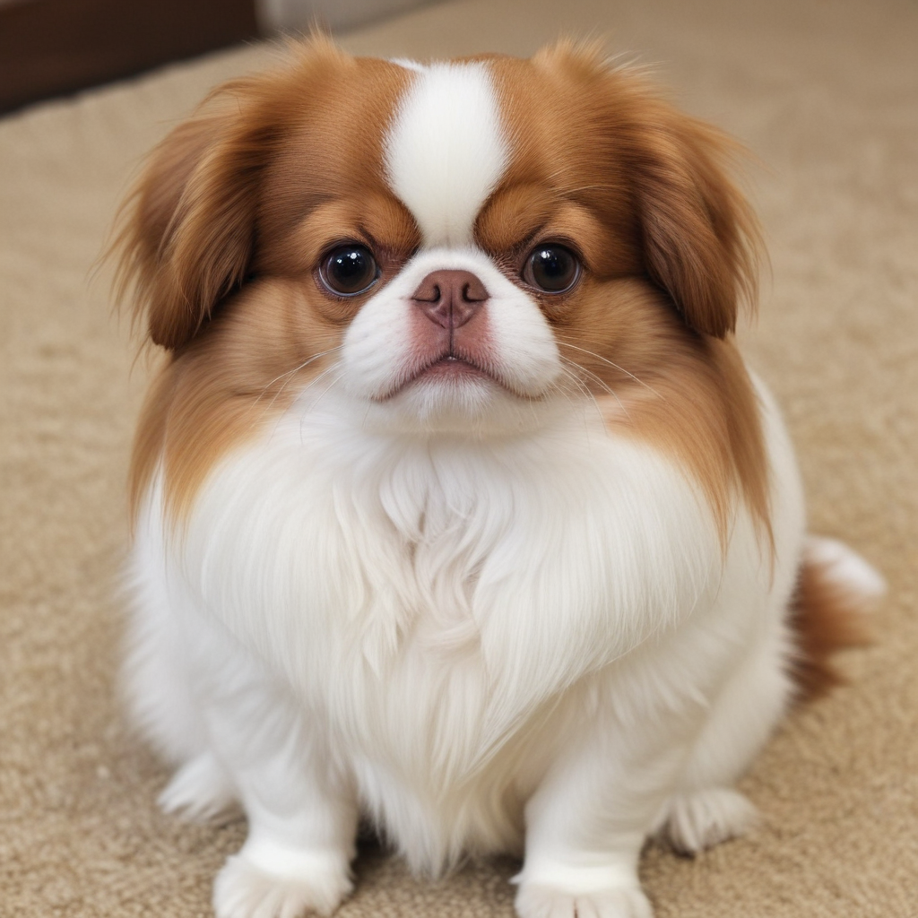 A Cute and Fluffy Dog with a Distinctive Coat and Charming Expression.