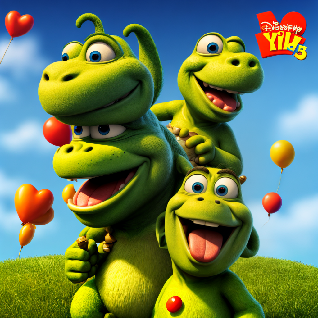 yoshi and shrek build disney pixar movie poster