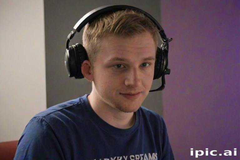 A Young Gamer Focused on His Screen While Wearing Headphones.