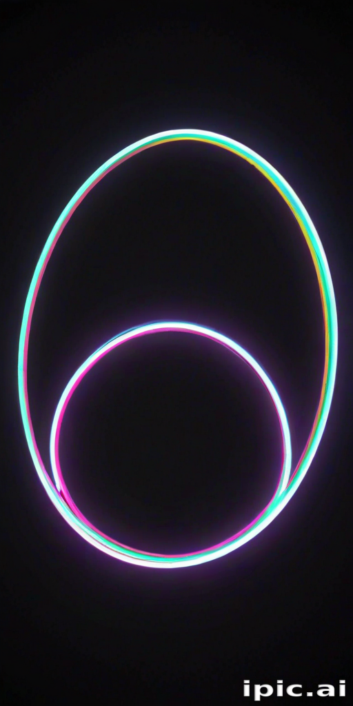 Vibrant Neon Loops Creating a Mesmerizing Abstract Light Art Display