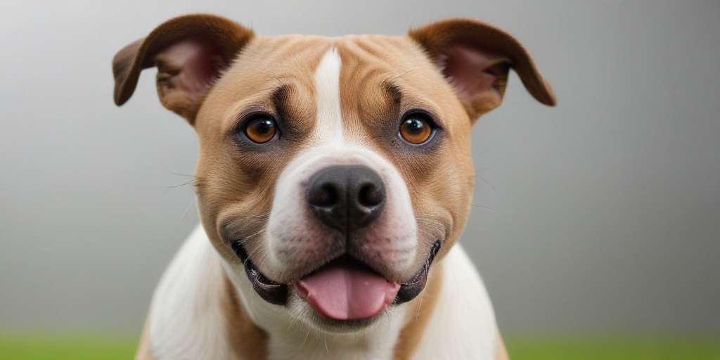 A Happy Dog with Bright Eyes and a Playful Expression Smiling Joyfully.