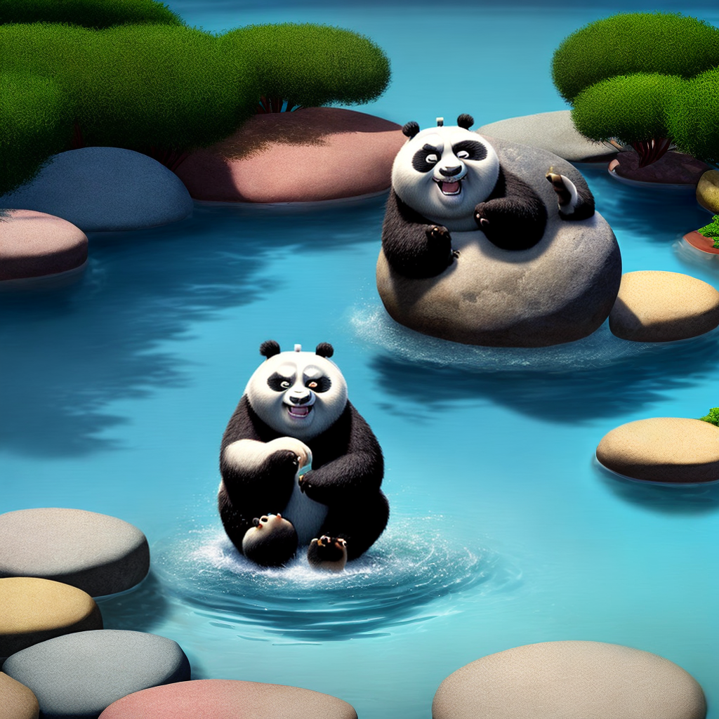 yin yang pool of sacred tears from film kung fu panda