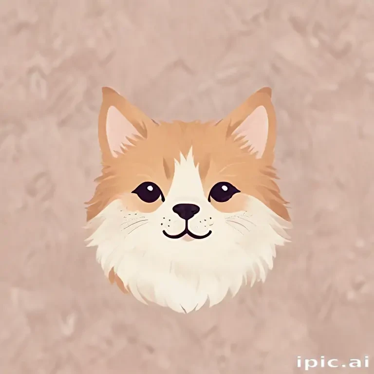 A Cute and Playful Illustration of a Happy Corgi Dog Face