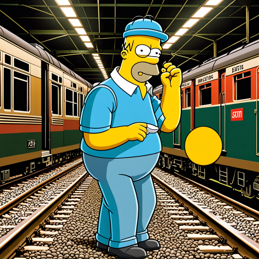 Homer simpson train movie poster
