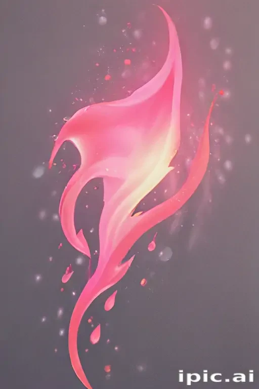 Abstract Pink Flame: A Colorful Display of Fluid Motion and Energy