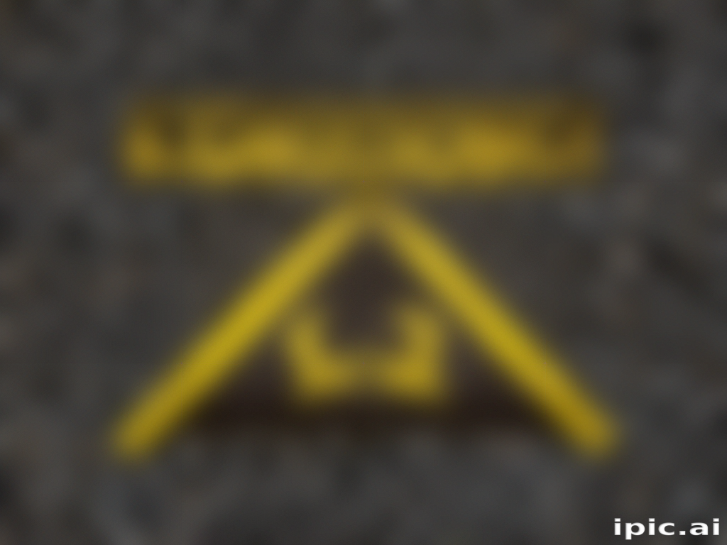 Warning Sign Indicating Caution with a Yellow Triangle and Symbol