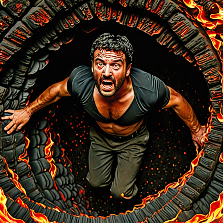 a man going through hell