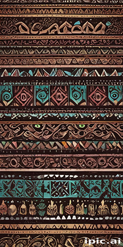 Intricate Patterns and Vibrant Colors in a Tribal Inspired Design