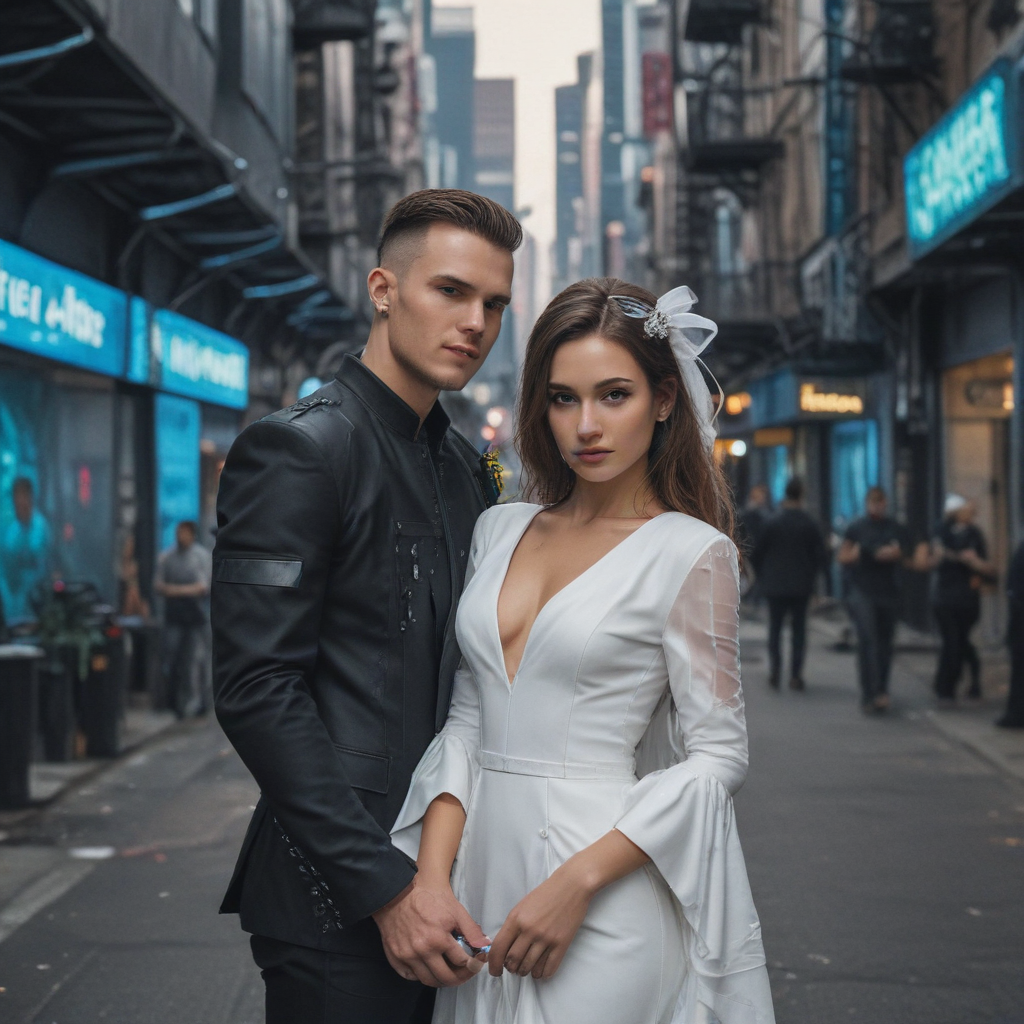 Cyberpunk wedding photos - Weddingsavor.com
