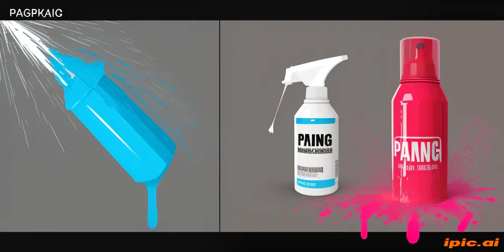 Creative Display of Colorful Paint Products Against a Minimalist Background