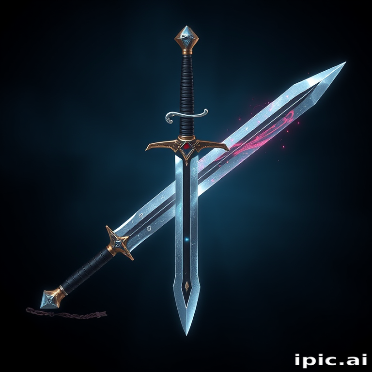 Beautifully Crafted Fantasy Swords with Intricate Designs and Magical ...