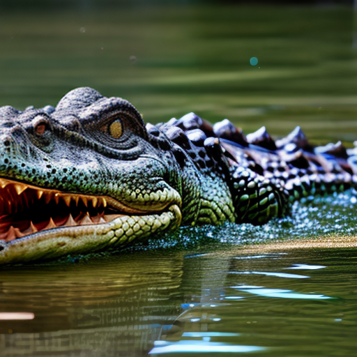 take several photos of a crocodile with accessories