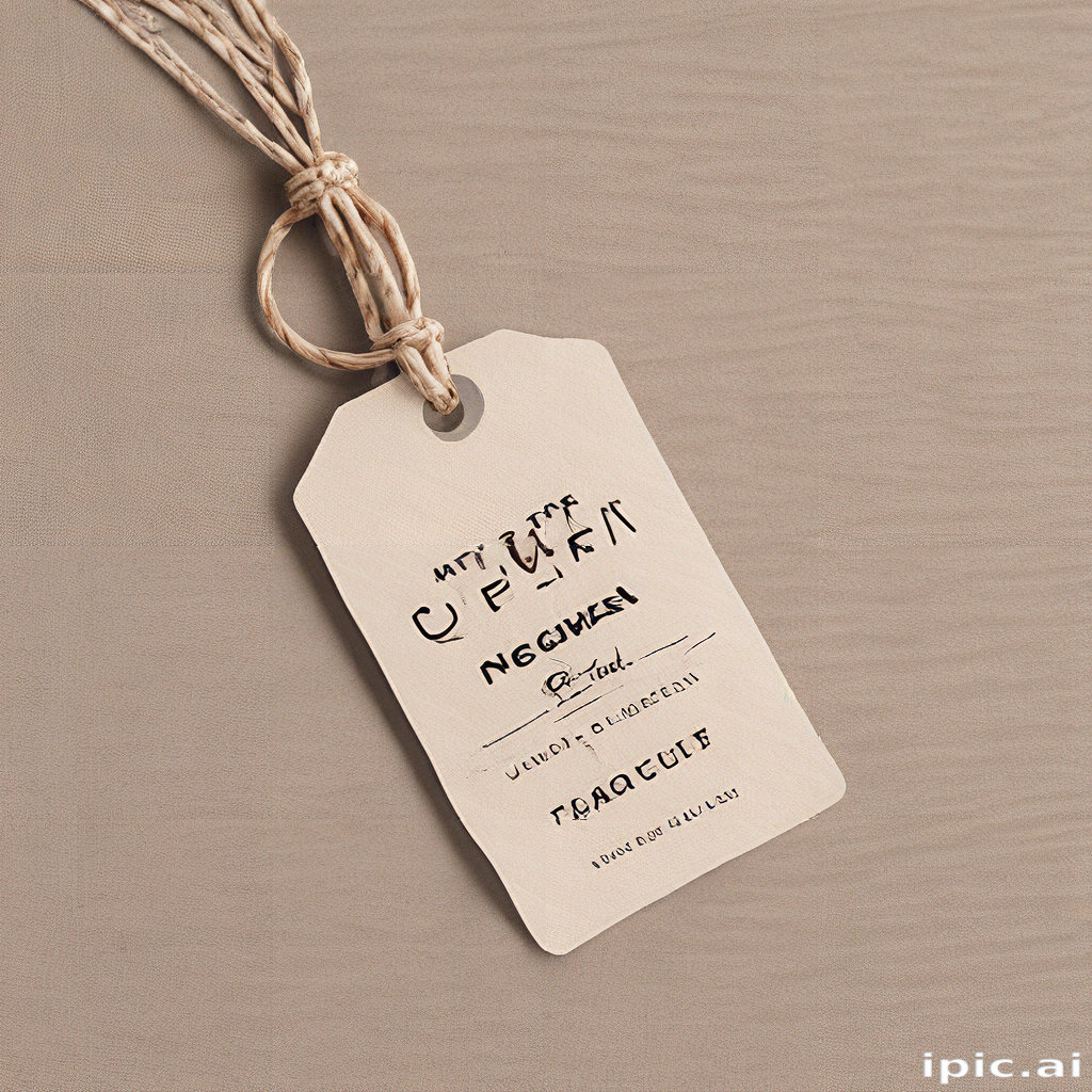 Elegant Handmade Tag Featuring Unique Design and Detailed Craftsmanship ...