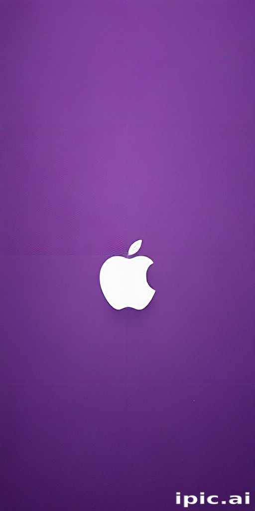 Vibrant Purple Background Featuring the Iconic Apple Logo in the Center