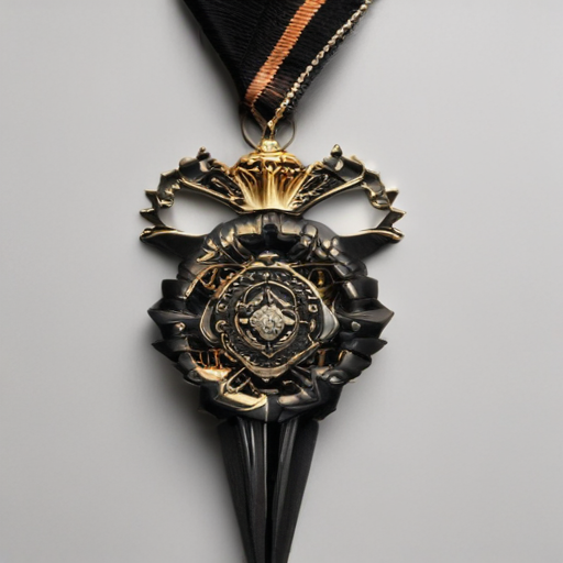An Intricately Designed Medal with Ornate Details and Symbolic Significance