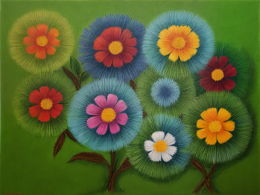 indigenous Cree art of flowers