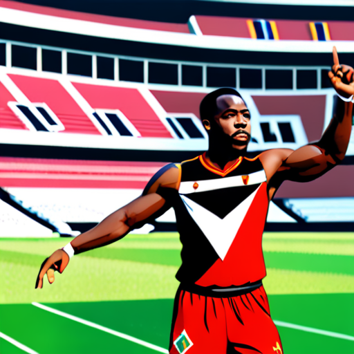 create a stadium with flag of swaziland