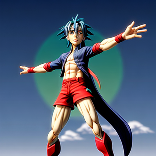 an anime-type avatar with an open-arms pose
