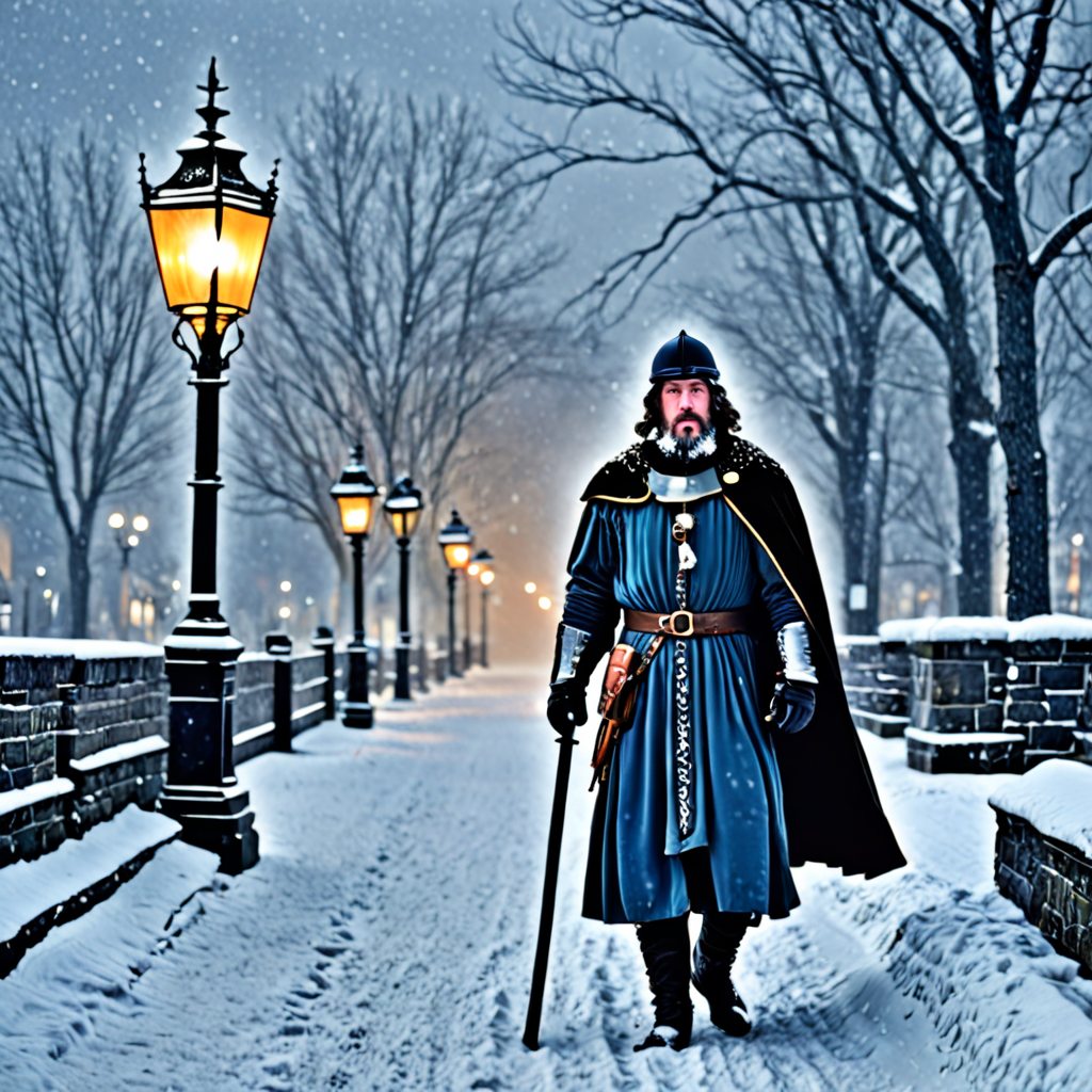 Medieval snow storm blizzard darkness