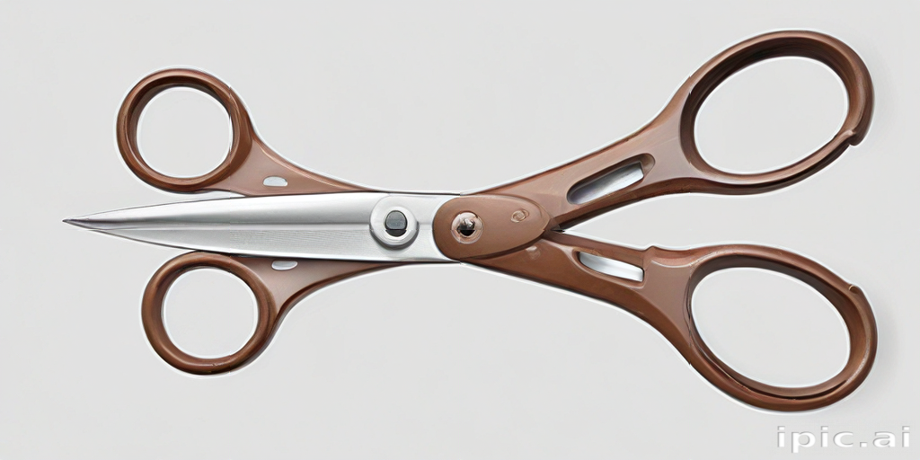 Stylish Brown Scissors with Unique Design Perfect for Crafting Projects