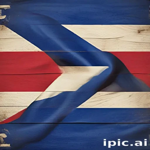 Artistic Representation of the Cuban Flag with a Unique Twist and Texture