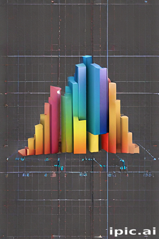 Colorful 3D Bar Graph Representing Data Trends and Analysis Visualizations