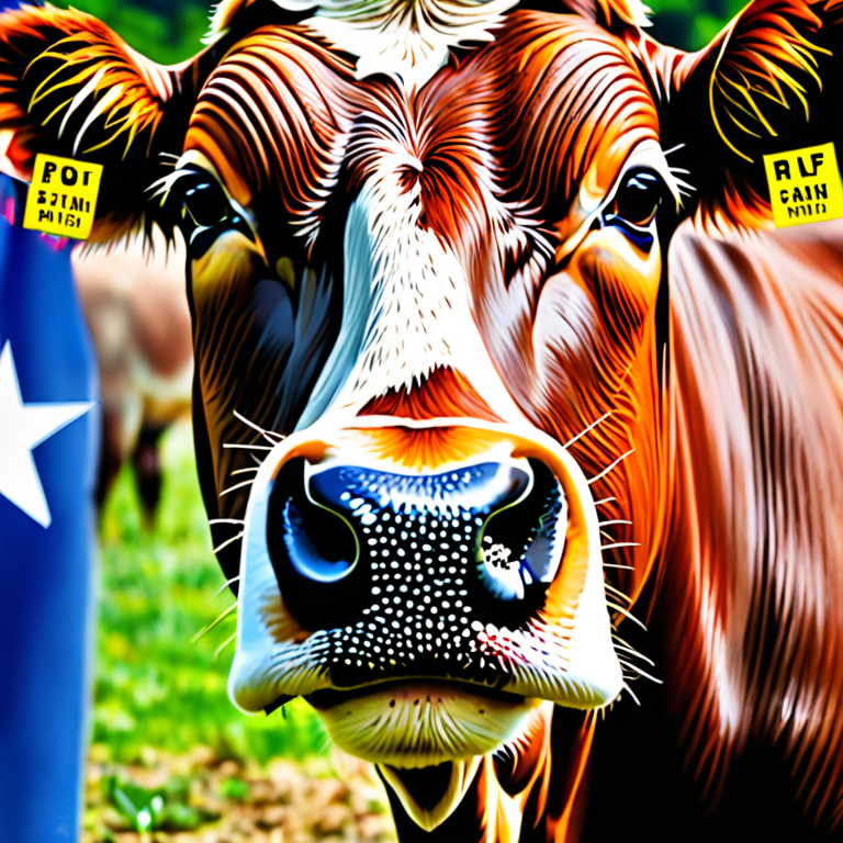 letitia james face pasted over a cow face