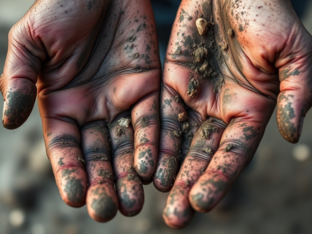Hands Covered in Earthy Soil Highlighting the Connection to Nature and ...