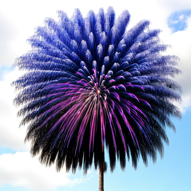 explosive fireworks forming the name R A P H A E L