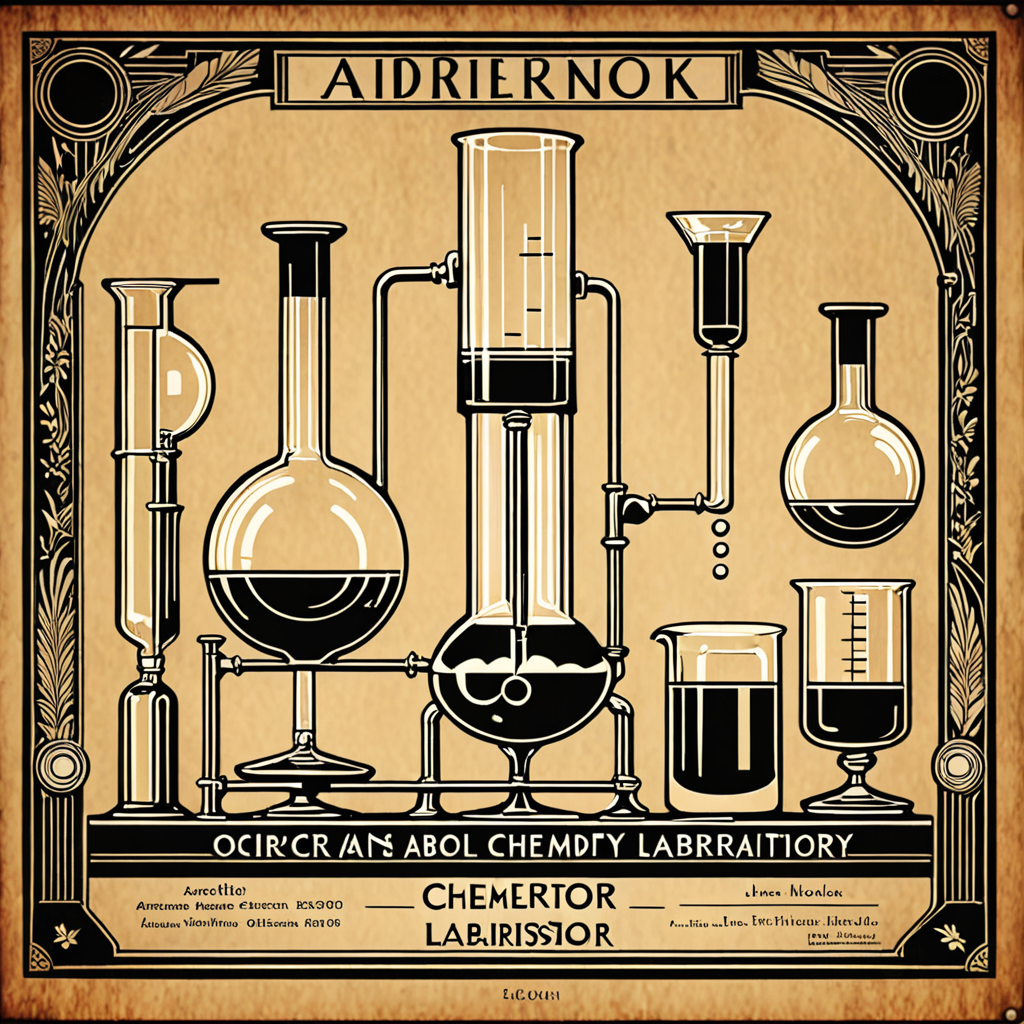 art deco Alcohol Chemistry Laboratory poster