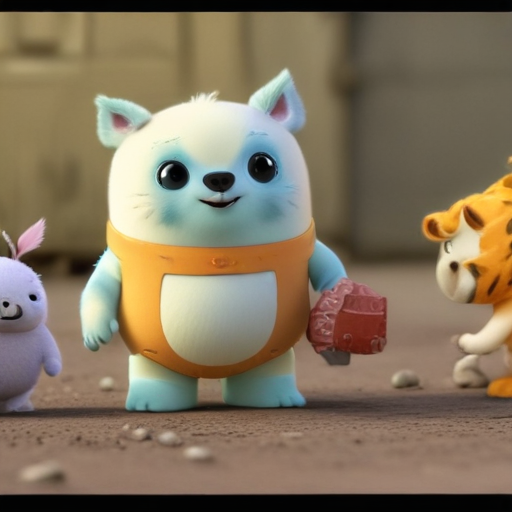A Disney Pixar movie titled wow wow wubbzy with WUBBZY playing his ball ...