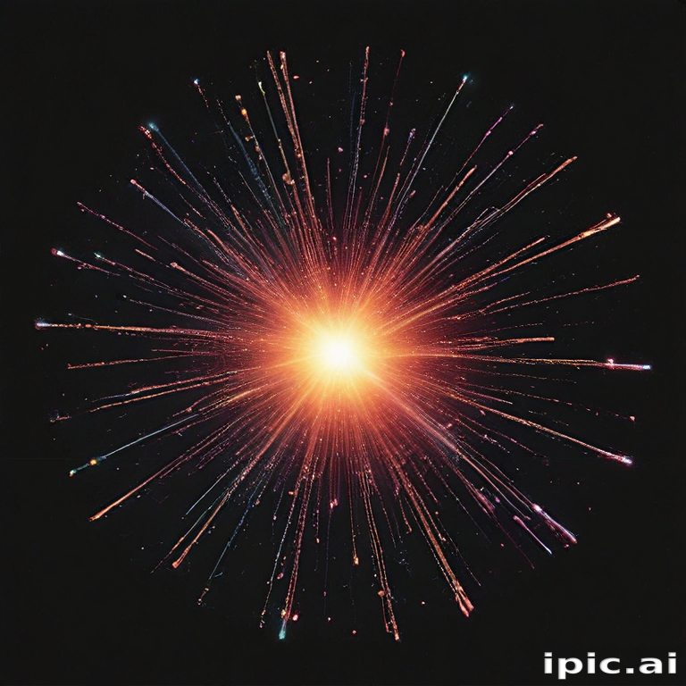 Radiant Explosion of Light and Color Creating a Stunning Celestial Effect