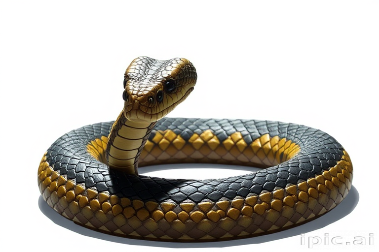 Intricately Designed Snake Sculpture Showcasing Vibrant Colors and ...